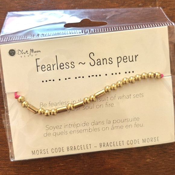 Blue Moon | Jewelry | Morse Code Fearless Bracelet | Poshmark